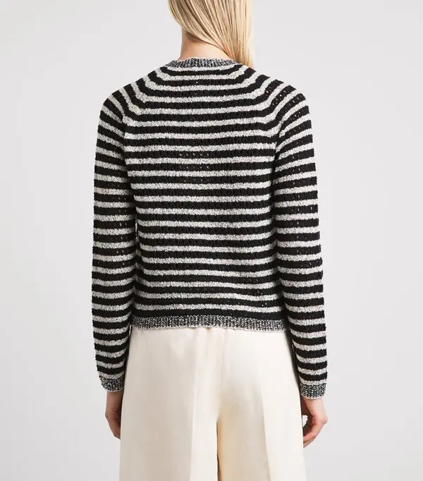 ME+EM Textured Stripe Cardigan