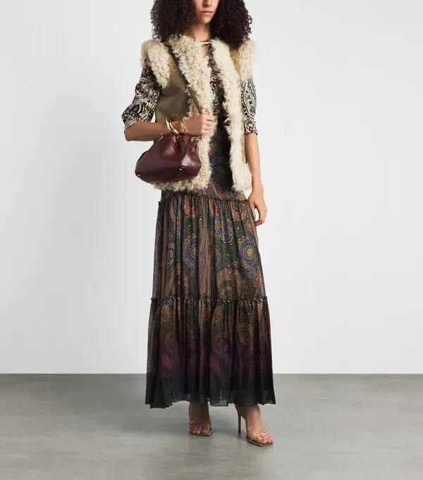 Etro Small Leather Vela Blossom Shoulder Bag