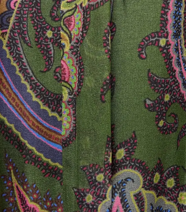 Etro Silk Paisley Tiered Maxi Skirt