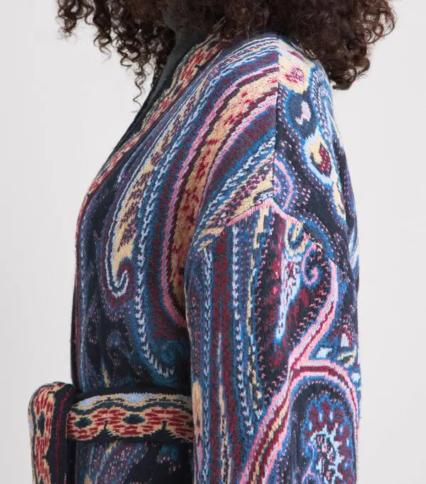 Etro Paisley Waist-belt Cardigan