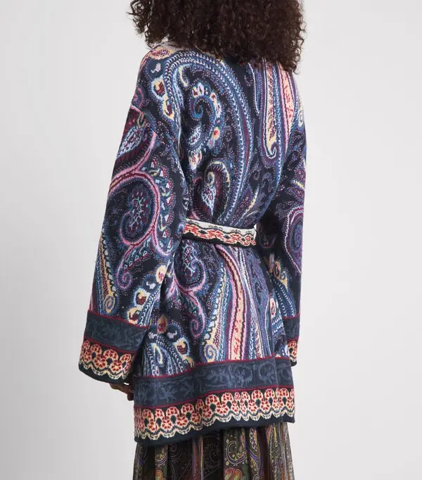 Etro Paisley Waist-belt Cardigan