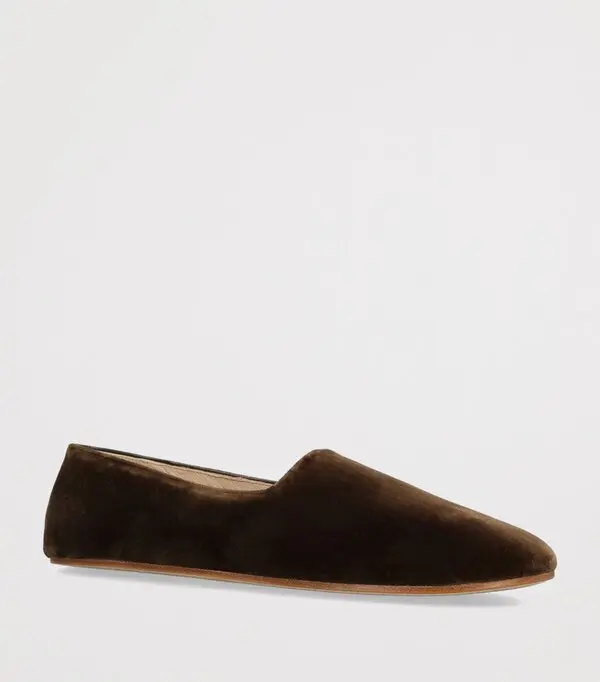 THE ROW Ponti Velvet Slippers