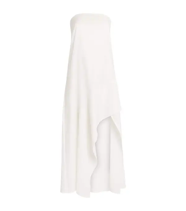 ST. AGNI Organic Cotton Oxford Midi Dress - White