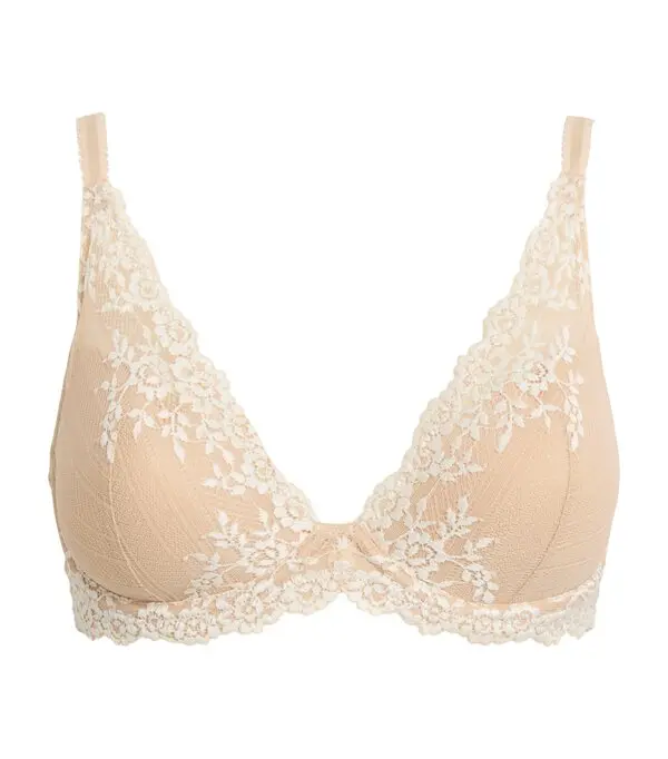 Wacoal Embrace Lace Plunge Bra - Beige