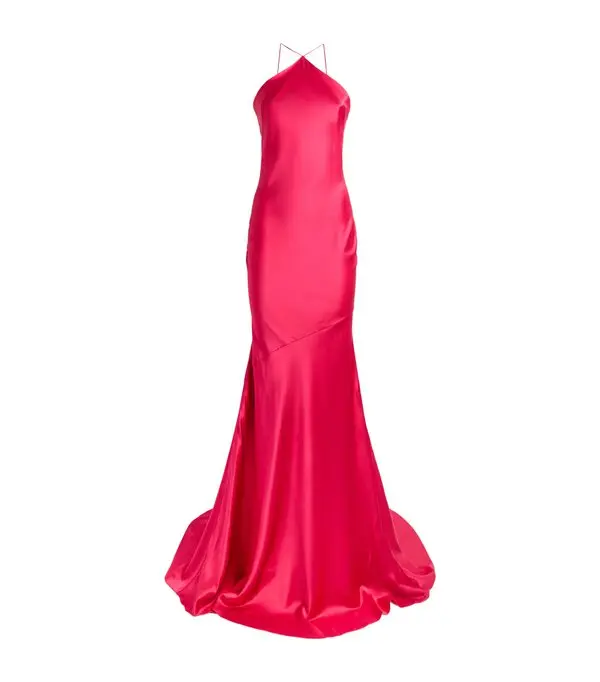 Alex Perry Silk Halterneck Gown