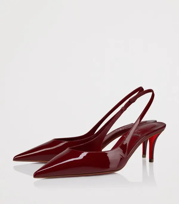 CHRISTIAN LOUBOUTIN Miss Z Slingback 60 Patent Leather Pointed Toe Heels