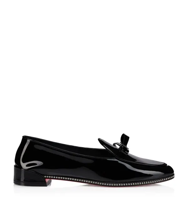 CHRISTIAN LOUBOUTIN Mocastrass Patent Loafers - Black