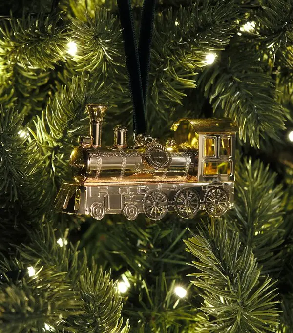Harrods Golden Train Tree Decoration