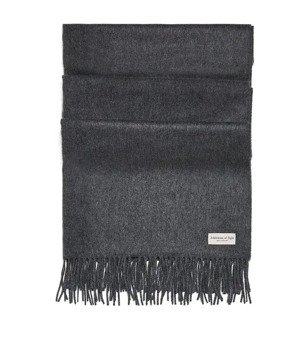 Johnstons Of Elgin Cashmere Wide Scarf - Grey