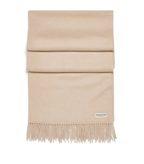 Johnstons Of Elgin Cashmere Wide Scarf - Beige