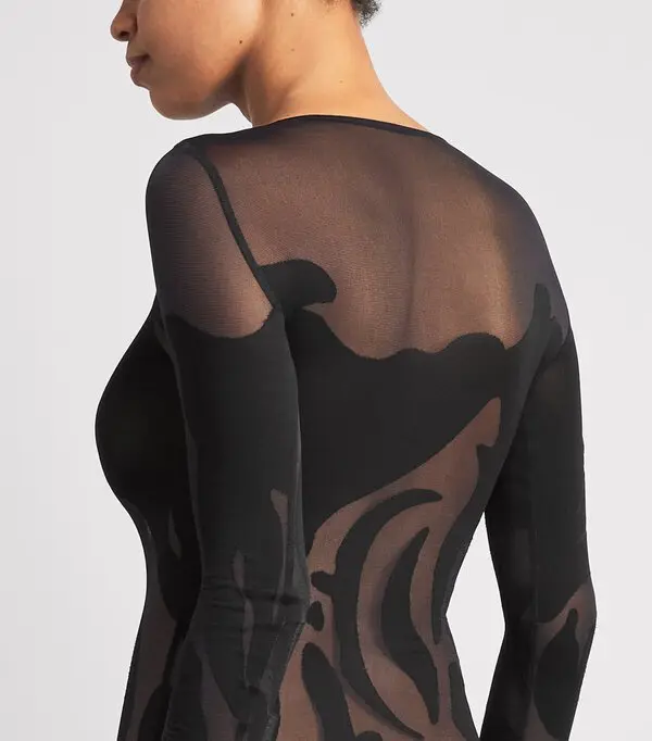 Wolford Sheer Rose Shadow Bodysuit
