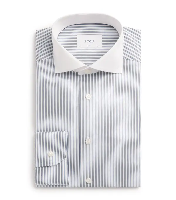 Eton Cotton Stripe Slim Fit Shirt