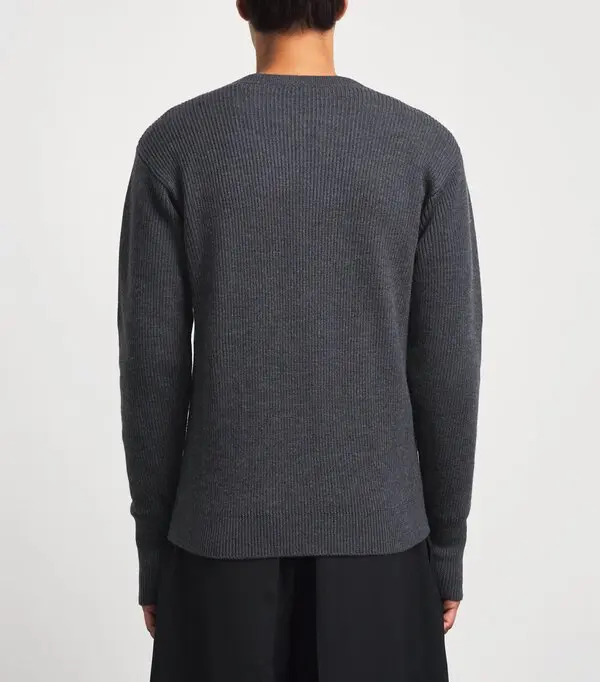 Barena Venezia Virgin Wool Ribbed Cardigan