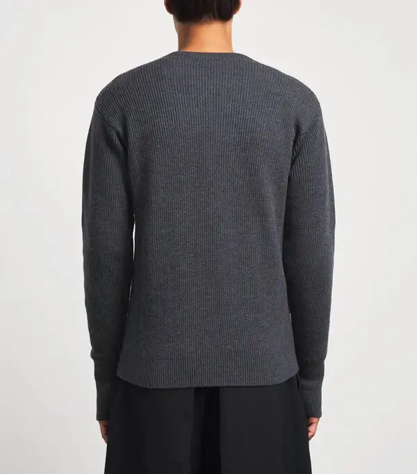 Barena Venezia Virgin Wool Ribbed Cardigan