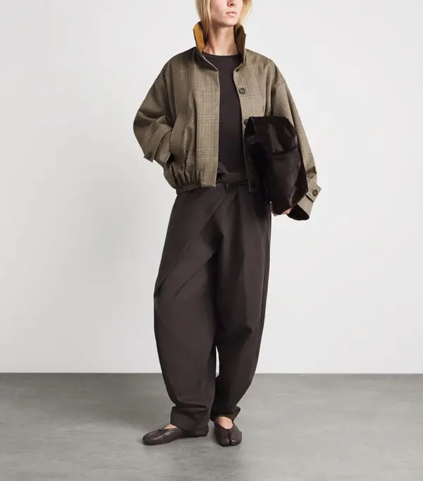 RÓHE Virgin Wool Suede-collar Blouson Jacket