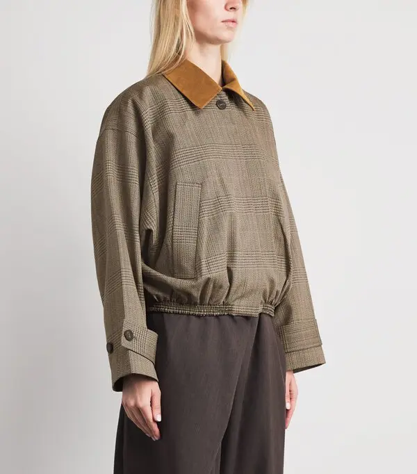 RÓHE Virgin Wool Suede-collar Blouson Jacket