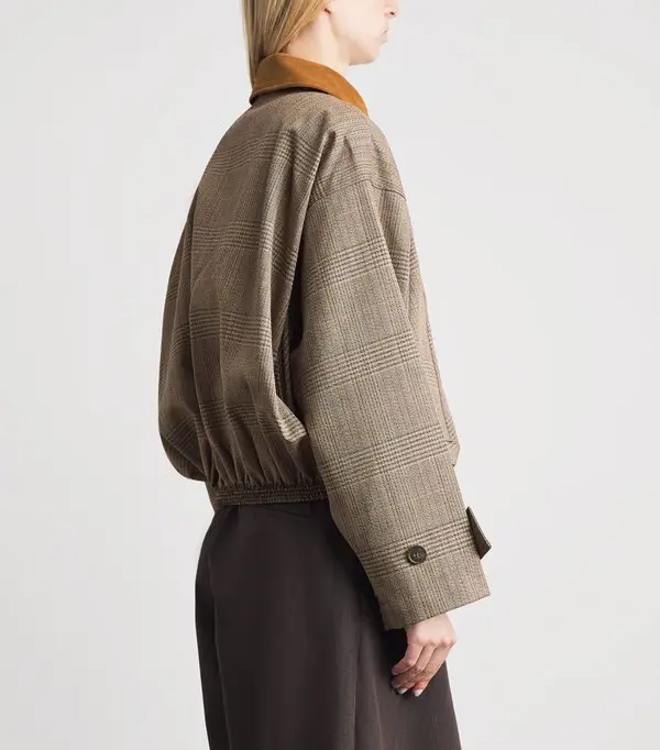 RÓHE Virgin Wool Suede-collar Blouson Jacket
