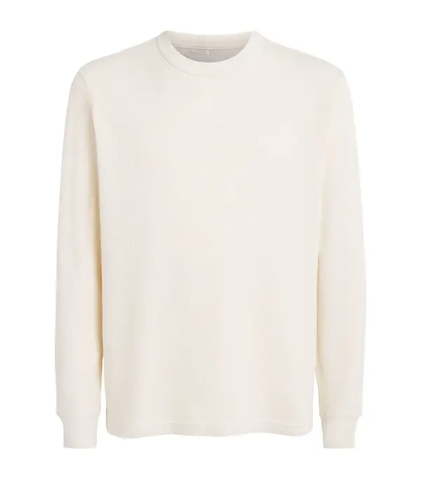 Citizens Of Humanity Cotton Waffle Knit Long Sleeve Pullover