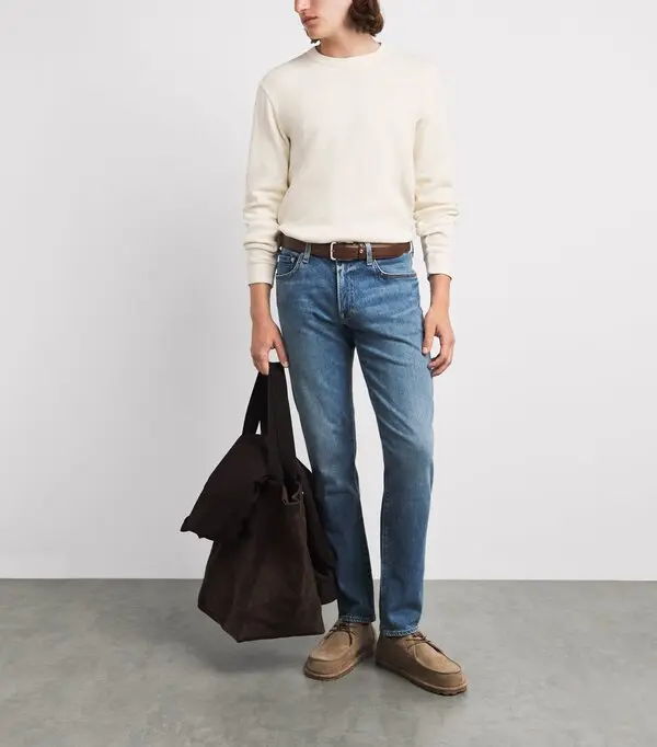 Citizens Of Humanity Cotton Waffle Knit Long Sleeve Pullover