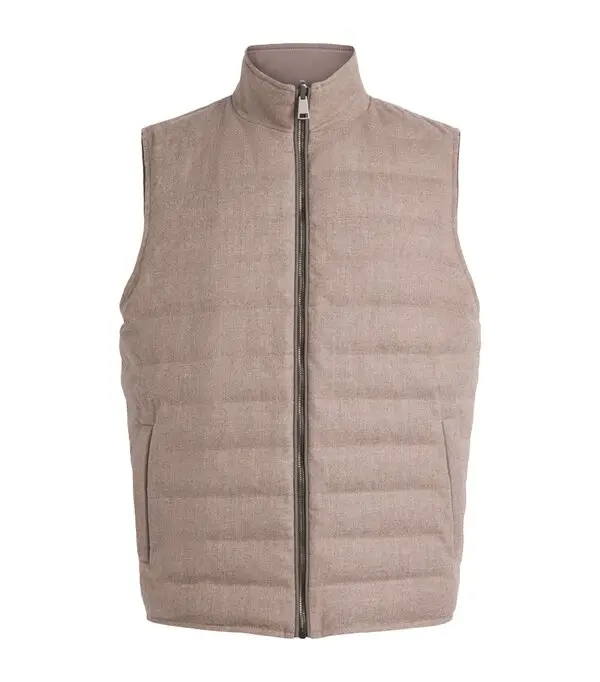 FIORONI CASHMERE Virgin Wool Reversible Gilet