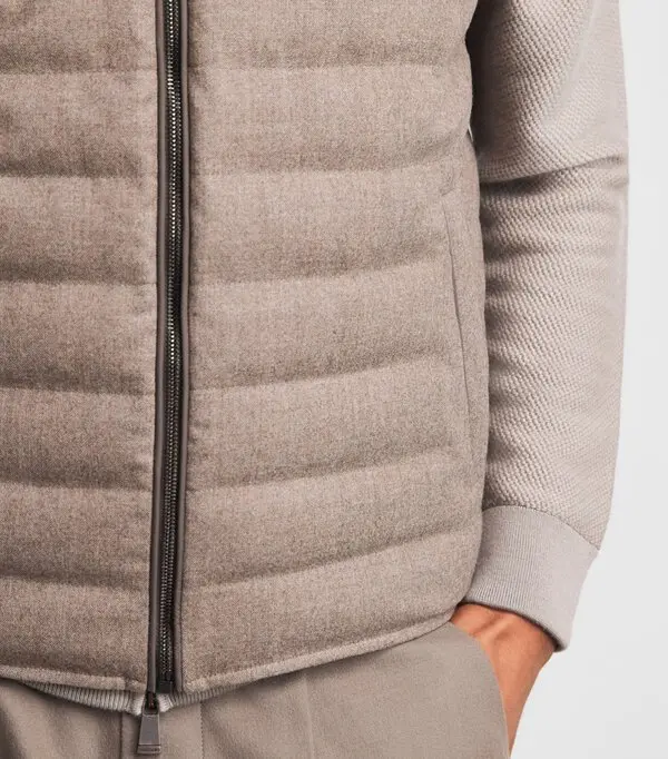 FIORONI CASHMERE Virgin Wool Reversible Gilet