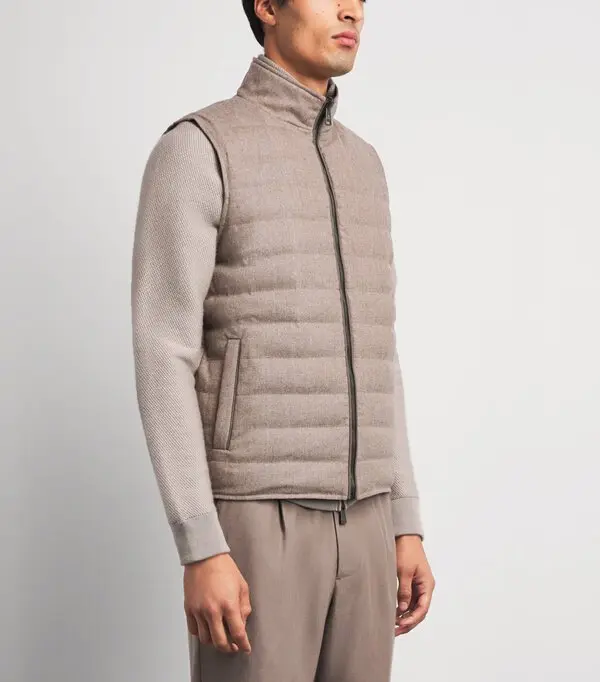 FIORONI CASHMERE Virgin Wool Reversible Gilet