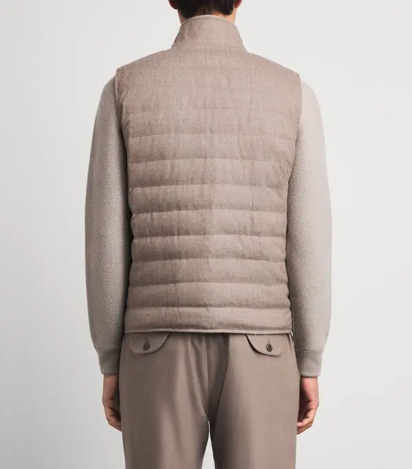 FIORONI CASHMERE Virgin Wool Reversible Gilet