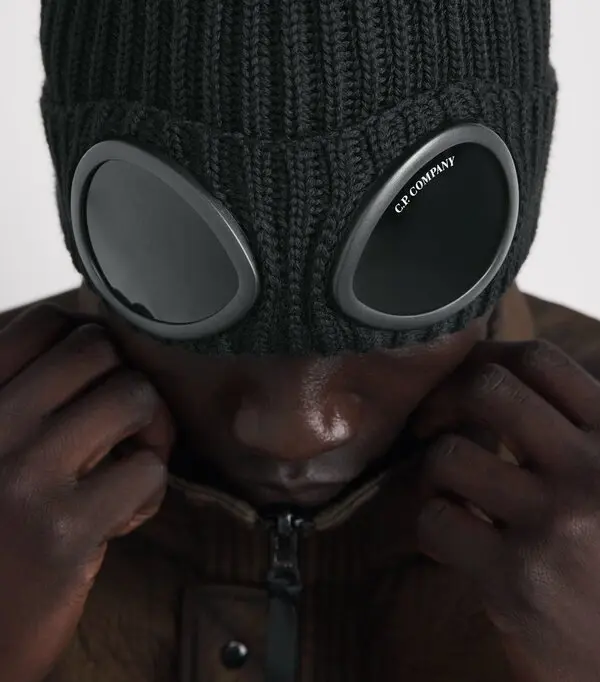 C.P. COMPANY Ribbed Wool Goggle Beanie