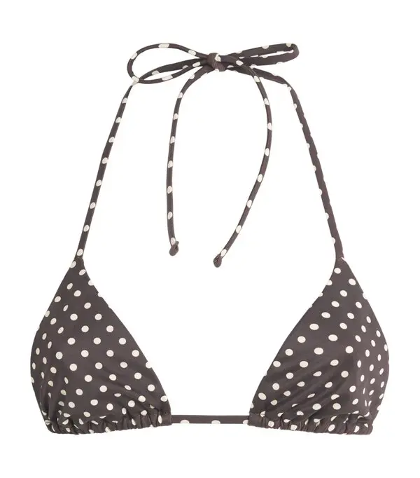 Matteau The String Polka Dot Bikini Top - Brown