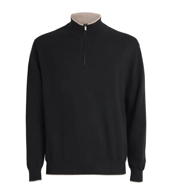 Paul & Shark Cashmere Quarter-zip Sweater