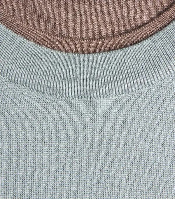 Paul & Shark Virgin Wool-silk Crew-neck Sweater