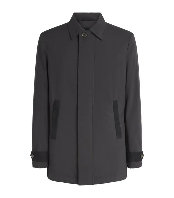 Paul & Shark Padded Jacket With Leather Trim