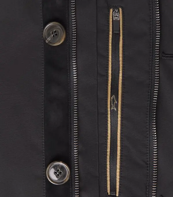 Paul & Shark Padded Jacket With Leather Trim