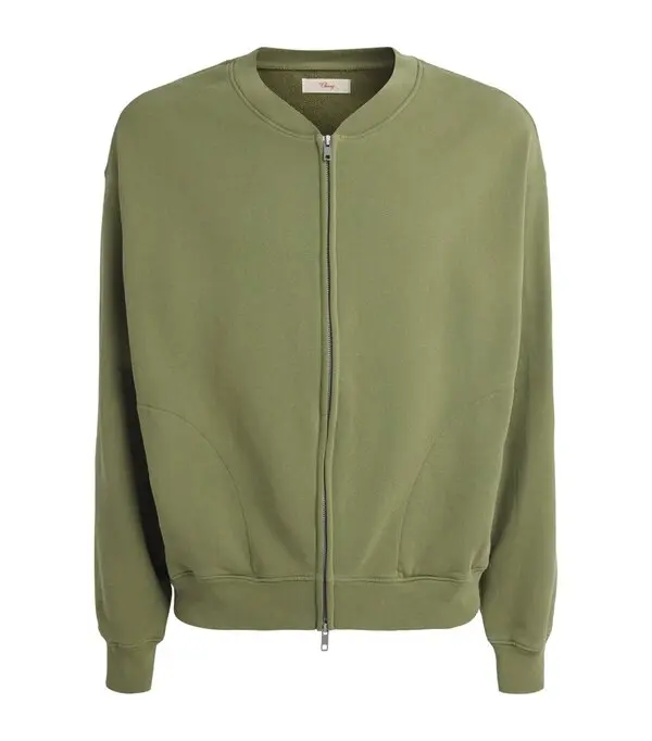 CHERRY LOS ANGELES Cotton Fleece Gecko Zip-up Sweatshirt - Green