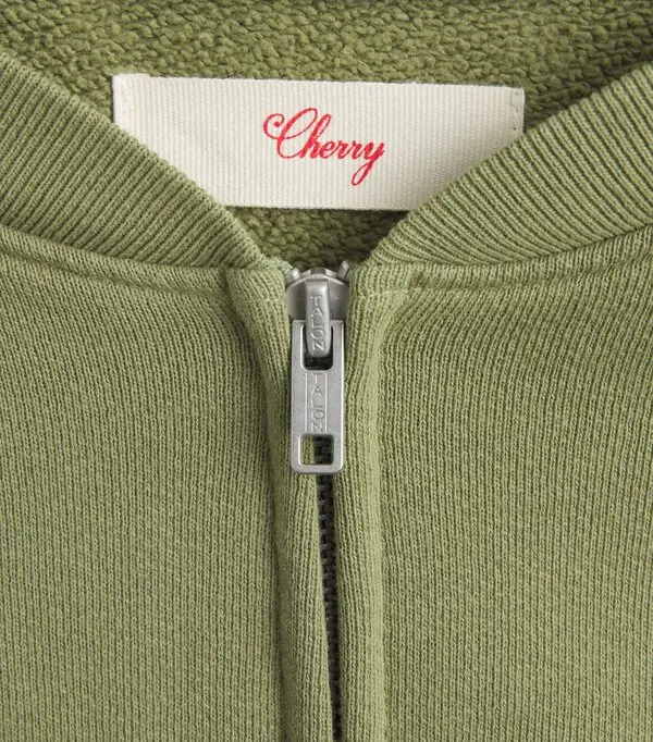 CHERRY LOS ANGELES Cotton Fleece Gecko Zip-up Sweatshirt