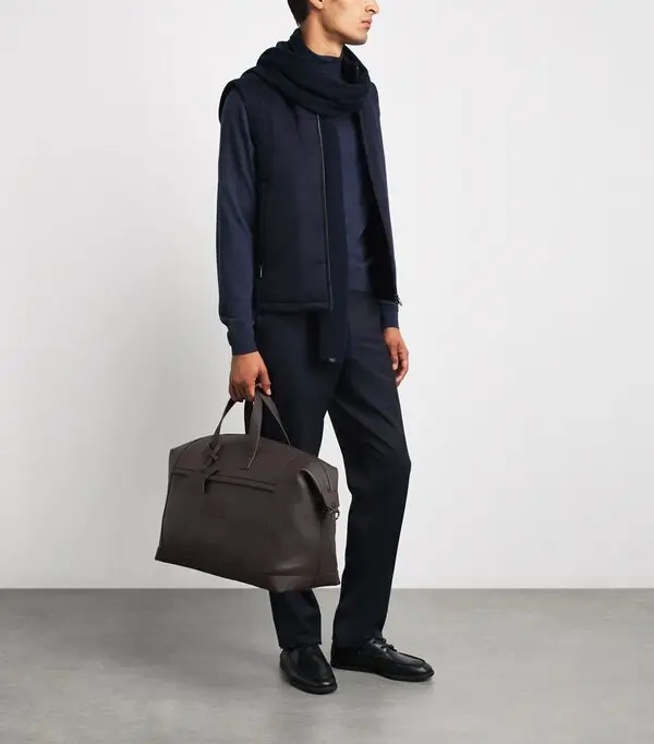 Paul & Shark Leather Logo Holdall