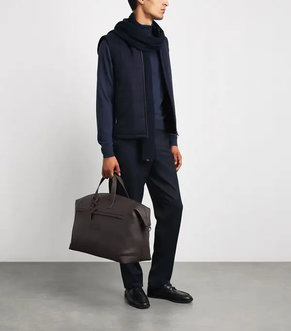 Paul & Shark Leather Logo Holdall