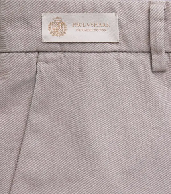 Paul & Shark Cotton-cashmere Straight Chinos - Navy