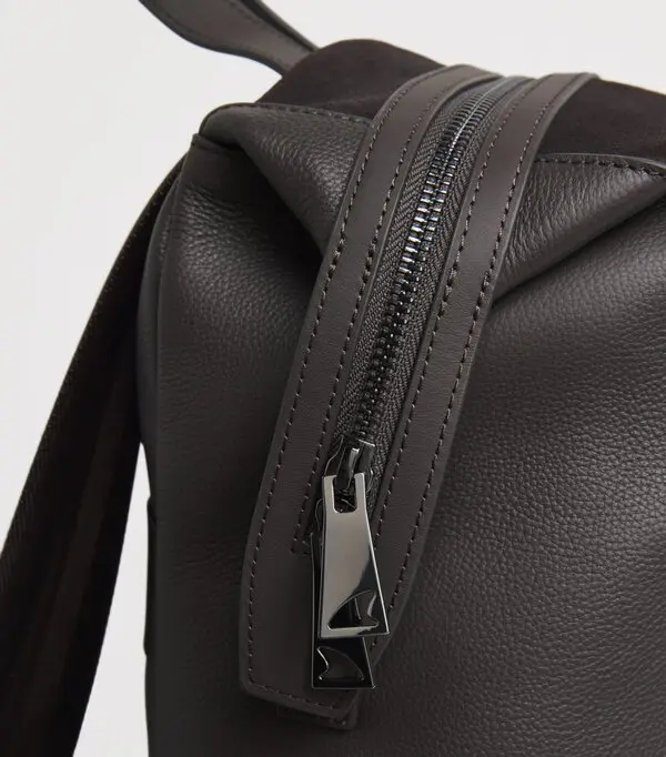 Paul & Shark Suede-leather Logo Backpack