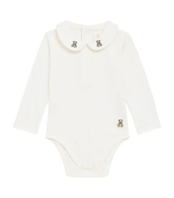 Harrods Pima Cotton Embroidered Bodysuit