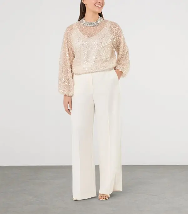 Marina Rinaldi Sequin-embellished Blouse