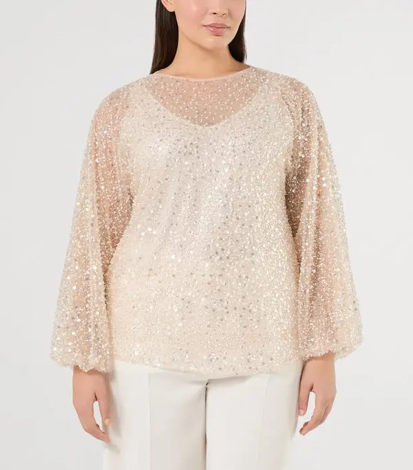 Marina Rinaldi Sequin-embellished Blouse