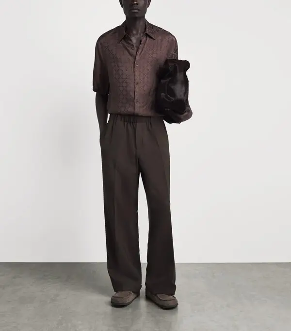 Sandro Jacquard Cross Short-sleeve Shirt