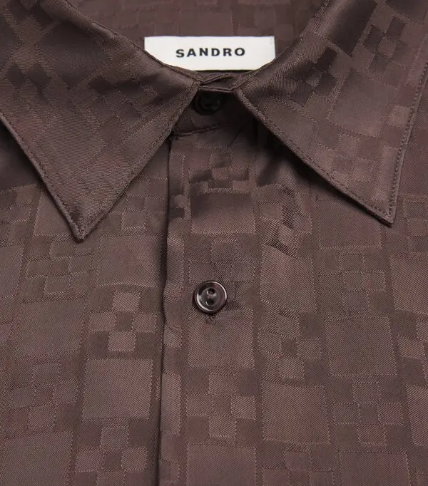 Sandro Jacquard Cross Short-sleeve Shirt