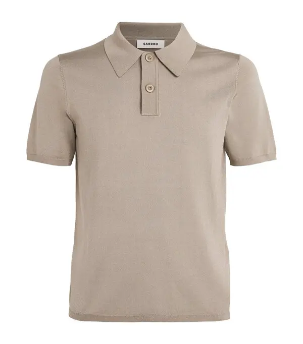 Sandro Knitted Polo Shirt