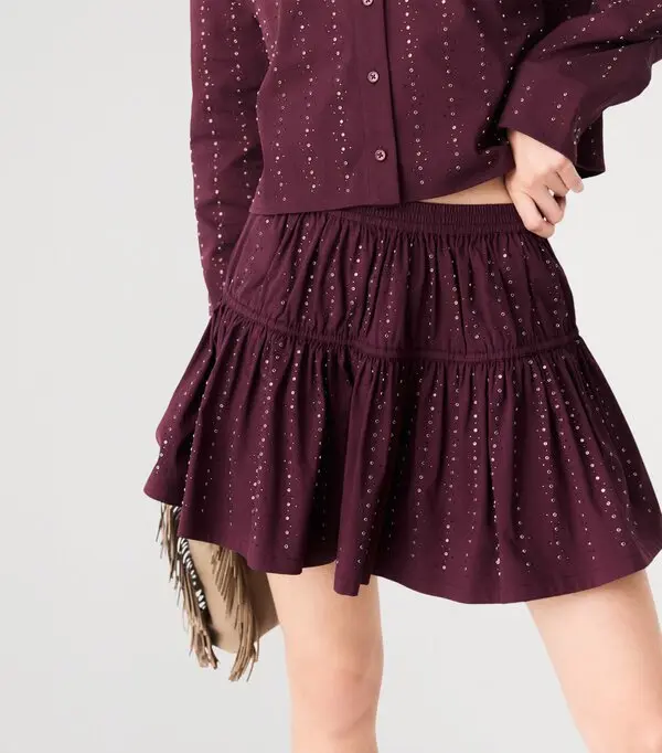 Maje Embellished Mini Skirt