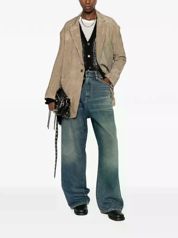 R13 Single-breasted Corduroy Oversized Blazer