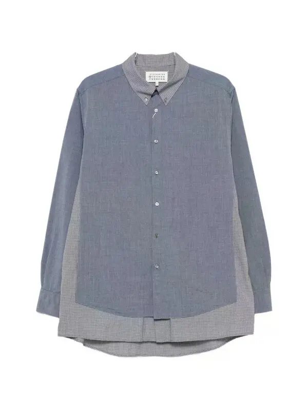 MAISON MARGIELA Panelled Layered-effect Shirt - Blue