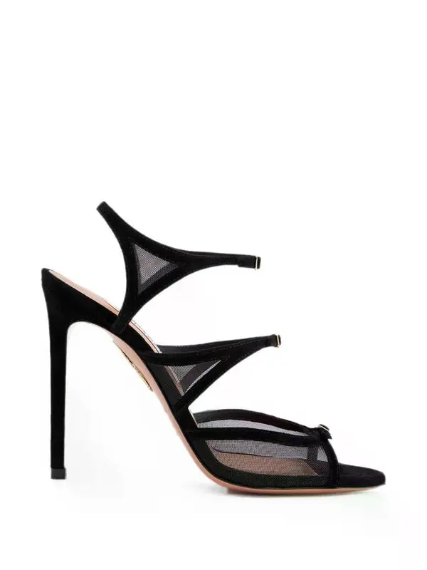 AQUAZZURA Jalila Mesh-panel Sandals - Black
