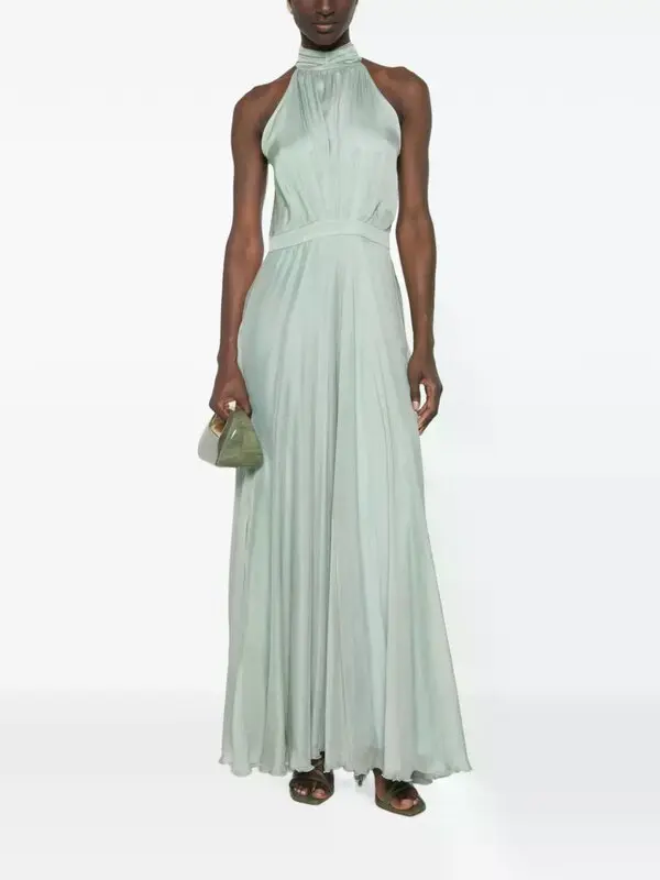 Raquel Diniz Giovanna Pleated Maxi Dress